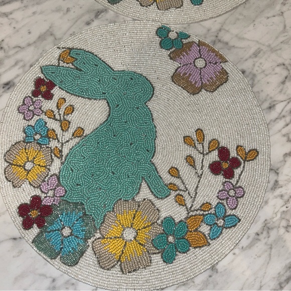 Rachel Zoe | Dining | New Set Of 2 Rachel Zoe Easter Floral Bunny ...